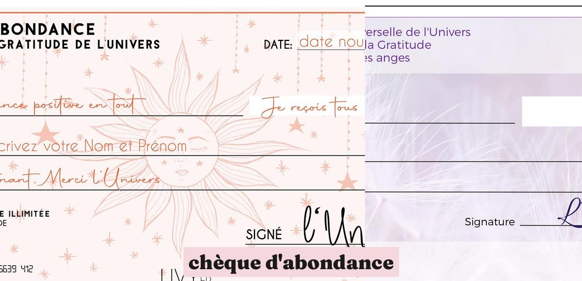 Chèque d'abondance : Comment ce rituel peut transformer votre vie ...