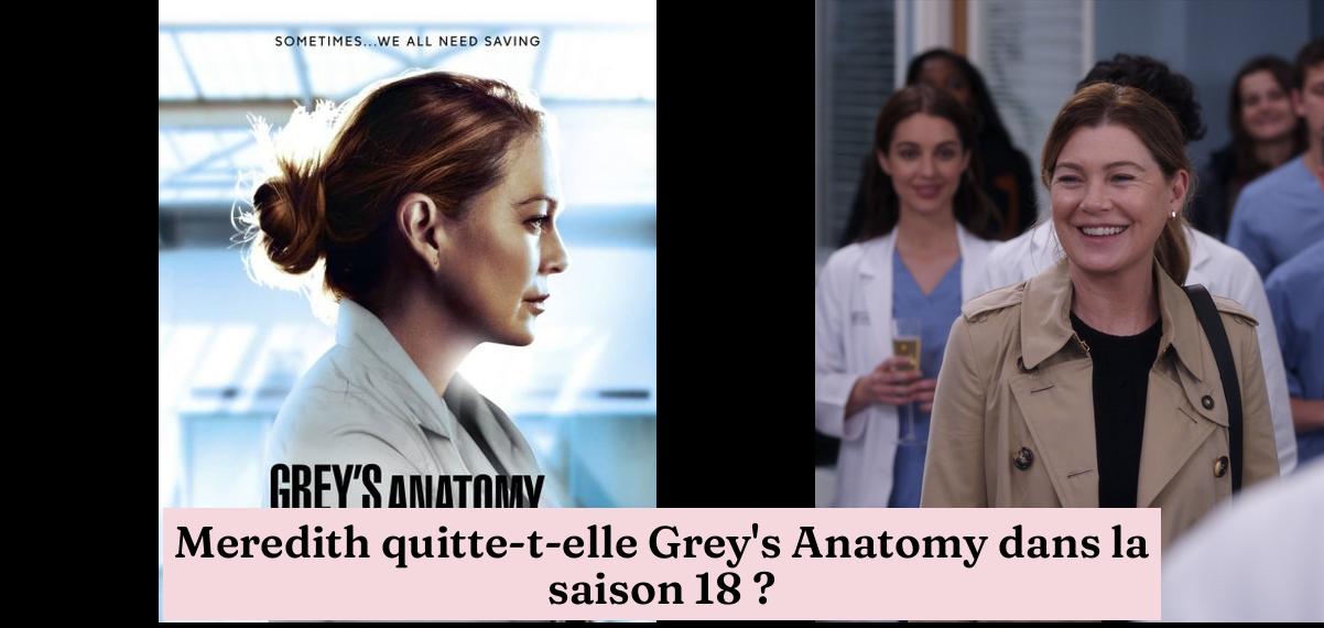 Meredith quitte-t-elle Grey's Anatomy dans la saison 18 ? - IMAGYNA ...