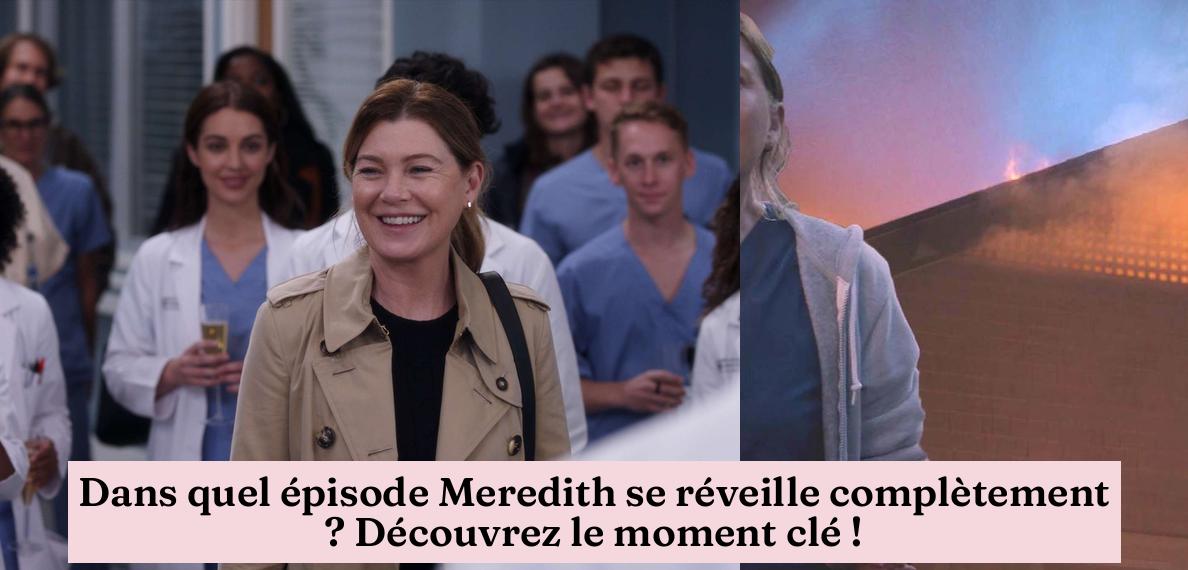 Dans quel épisode Meredith se réveille complètement ? Découvrez le ...