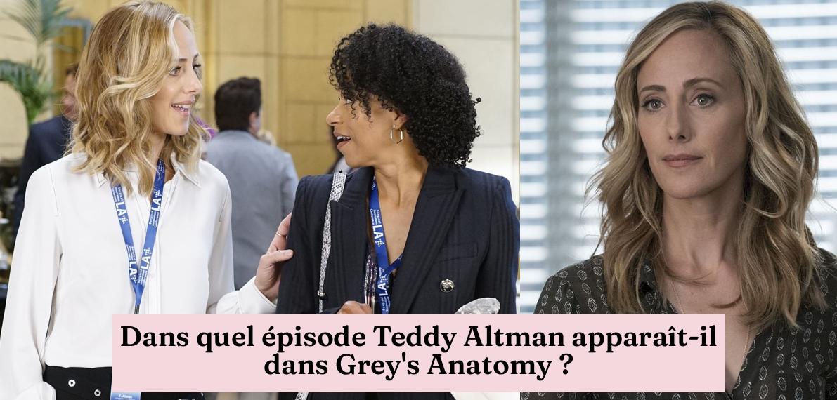 Dans quel épisode Teddy Altman apparaît-il dans Grey's Anatomy ...