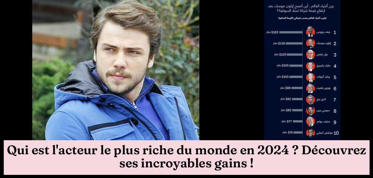 Qui est l'acteur le plus riche du monde en 2024 ? Découvrez ses ...