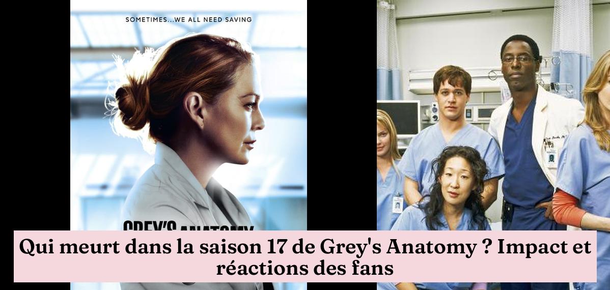 Qui meurt dans la saison 17 de Grey's Anatomy ? Impact et réactions des ...