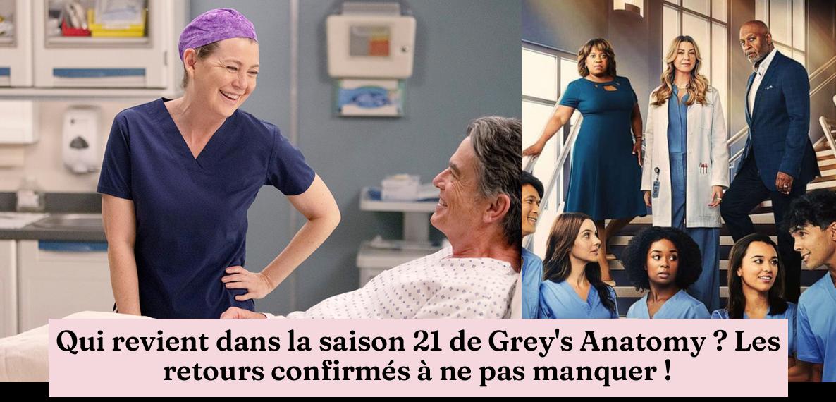 Qui revient dans la saison 21 de Grey's Anatomy ? Les retours confirmés à ne pas manquer ...