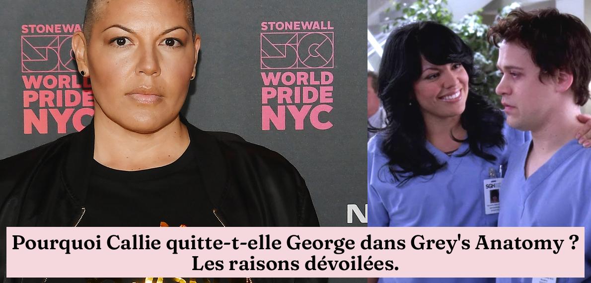 Pourquoi Callie quitte-t-elle George dans Grey's Anatomy ? Les raisons ...
